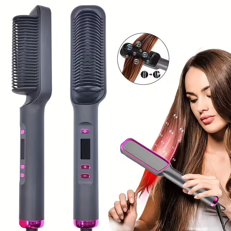 🔥 LuxeIon™ 2-in-1 Hot Comb Straightener — LOOK EXPENSIVE OR LOOK A MES ...