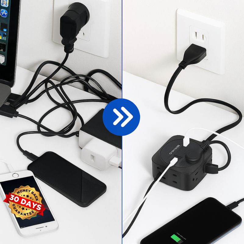 ChargeMate™ Portable Multi-Plug Power Strip – Vital Smyle